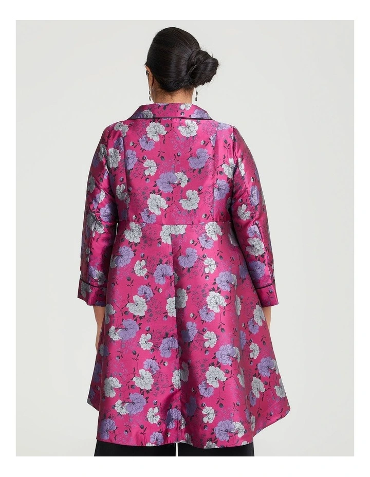 Taking Shape Isabella Jacquard Event Coat in Multi | MYER