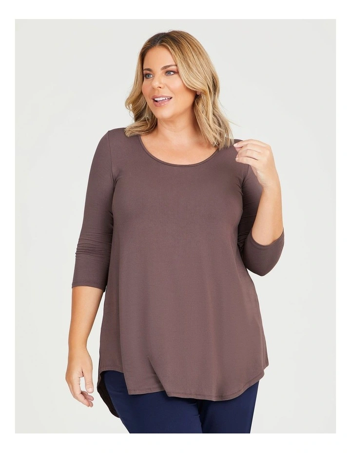 Taking Shape Bamboo Base 3/4 Sleeve Top | MYER