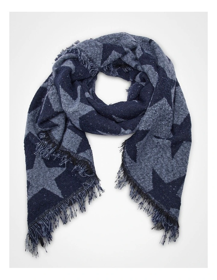 Taking Shape Star Scarf Blue | MYER