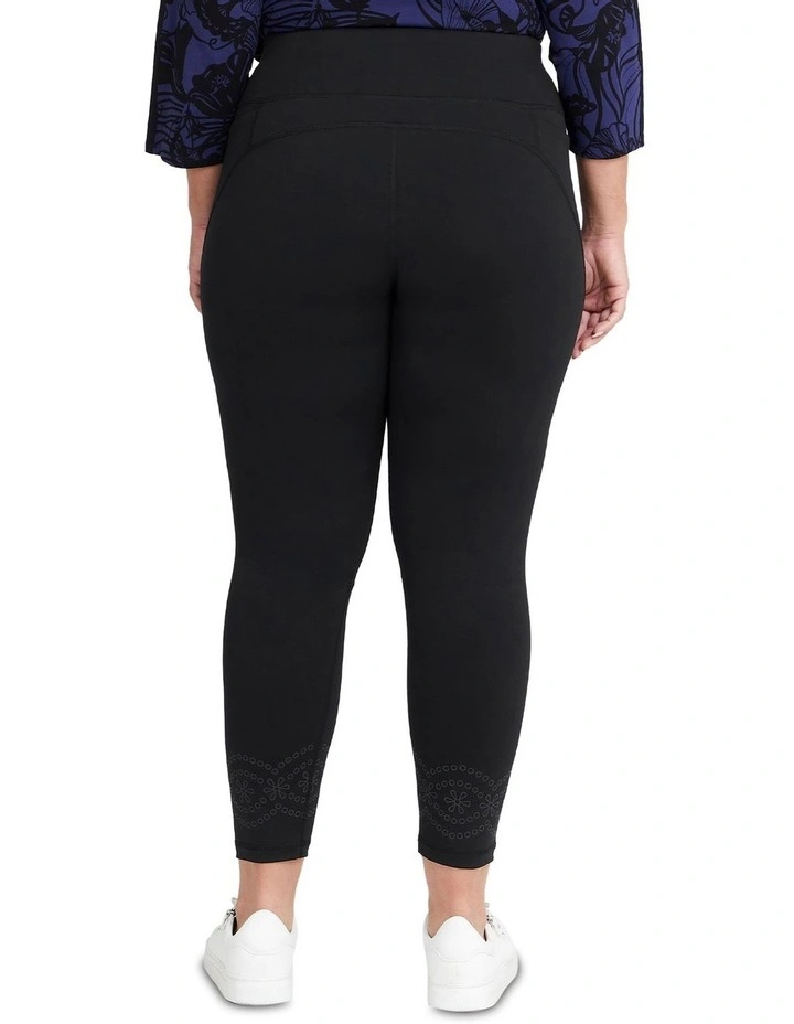 Taking Shape Active Lace Print Legging in Black | MYER
