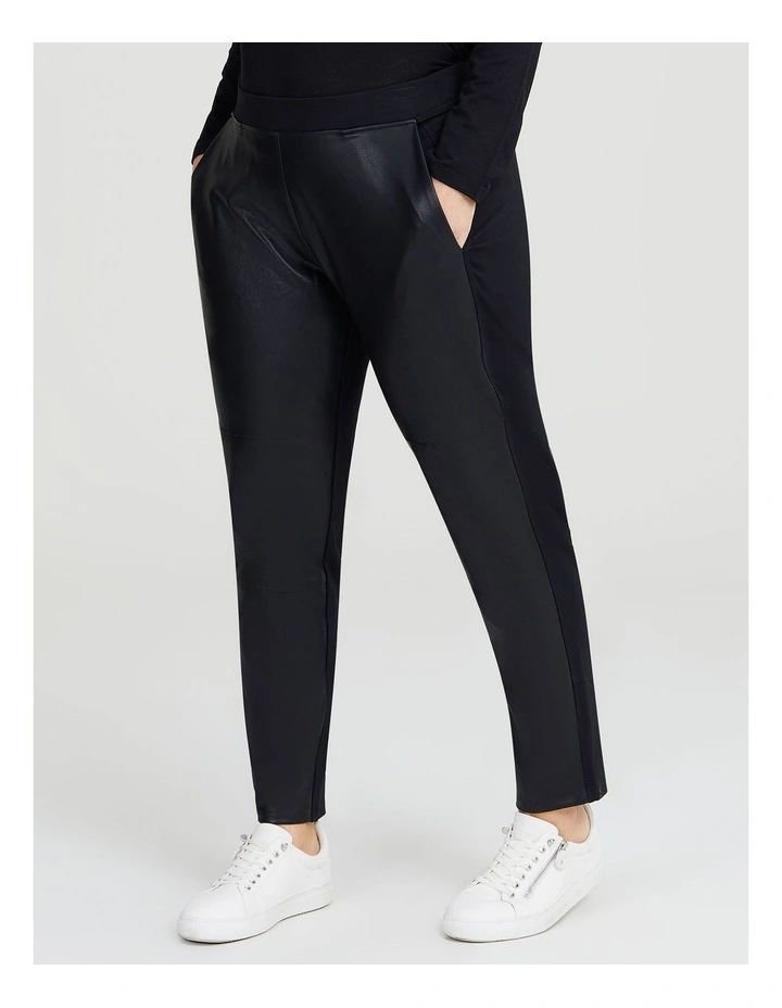 Taking Shape Ponte Pu Pant in Black | MYER