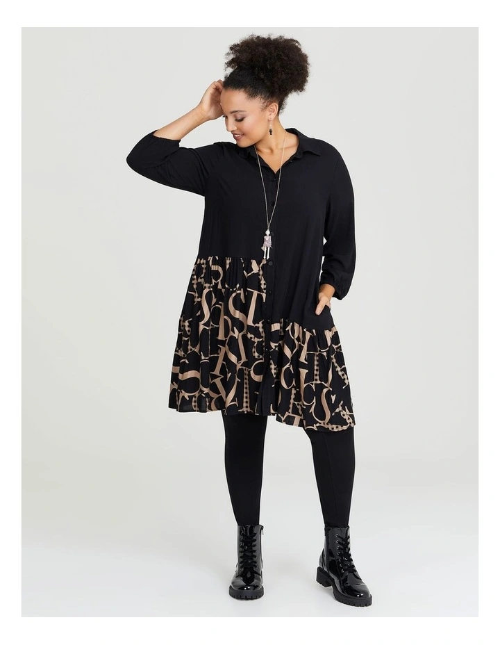 Taking Shape Bamboo Fundamental Shirt in Black Multi | MYER
