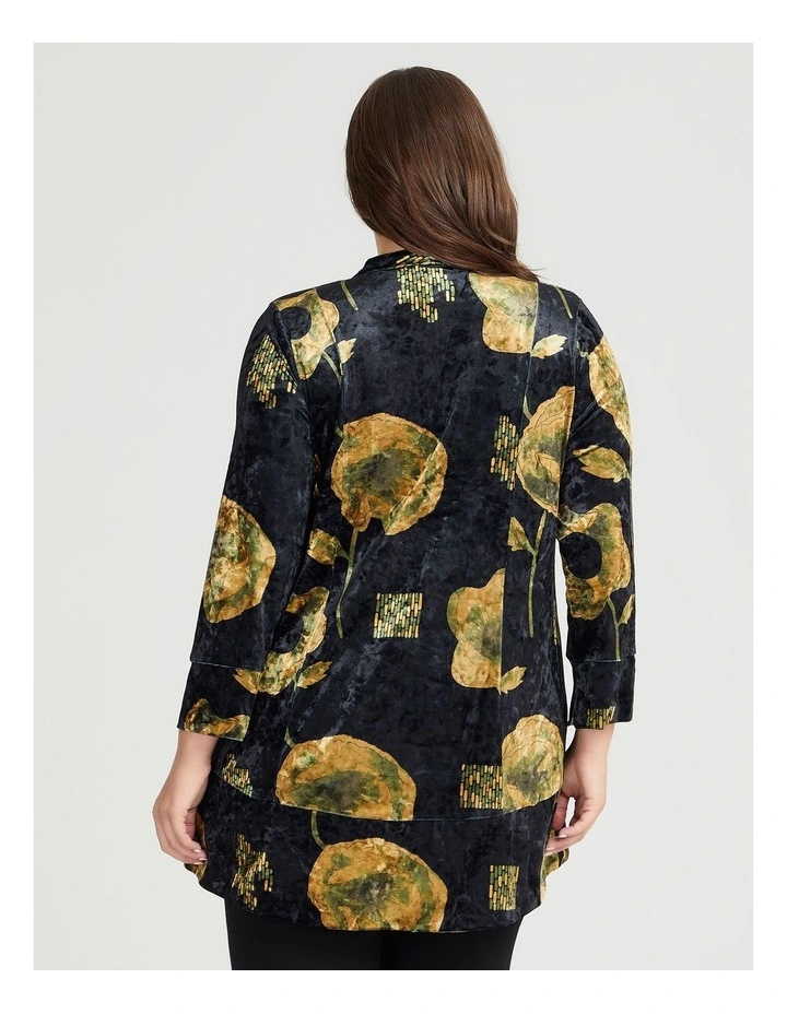 Taking Shape Moody Velour Cardigan Print | MYER