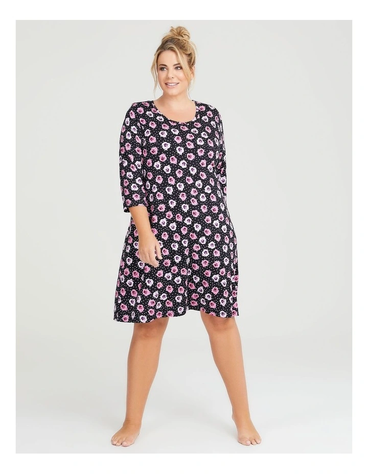 Taking Shape Bamboo Midnight Flower Nightie in Multi | MYER