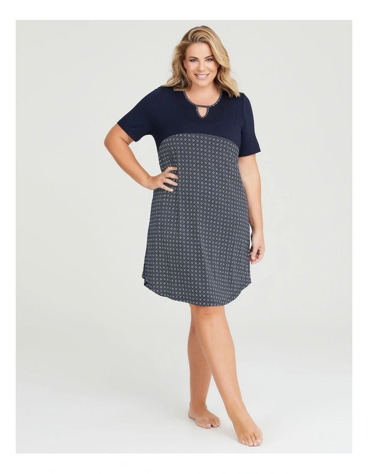 Taking Shape Bamboo Midnight Spot Nightie in Multi | MYER