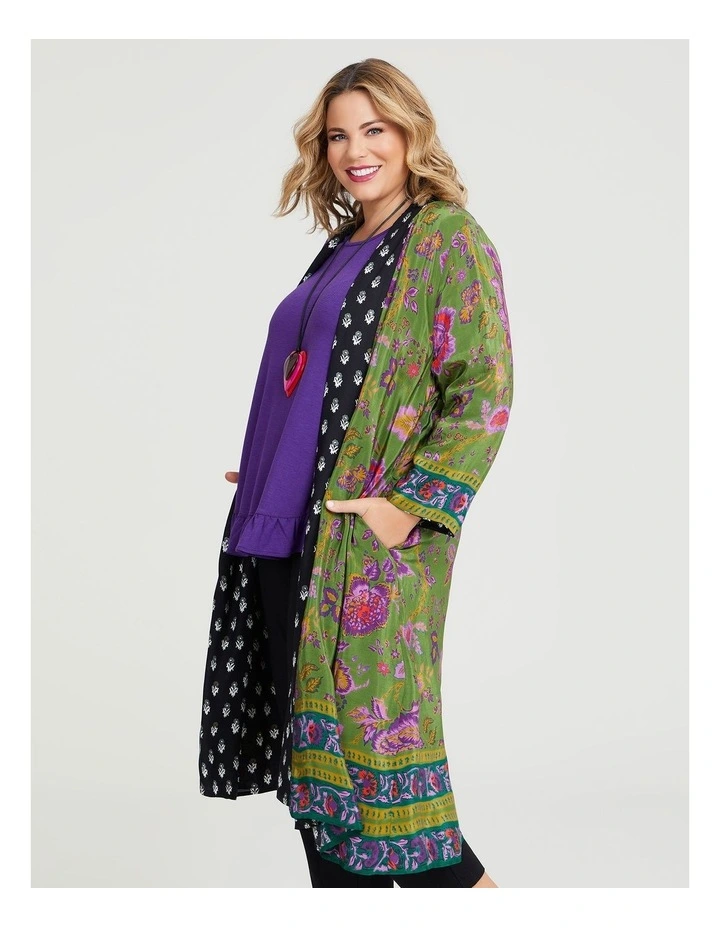Taking Shape Reversible Natural Duster Print | MYER