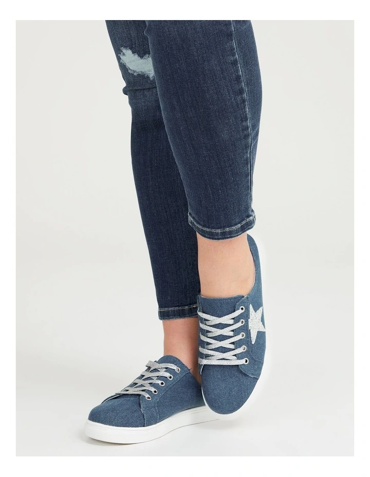 Taking Shape Denim Star Slide in Blue | MYER