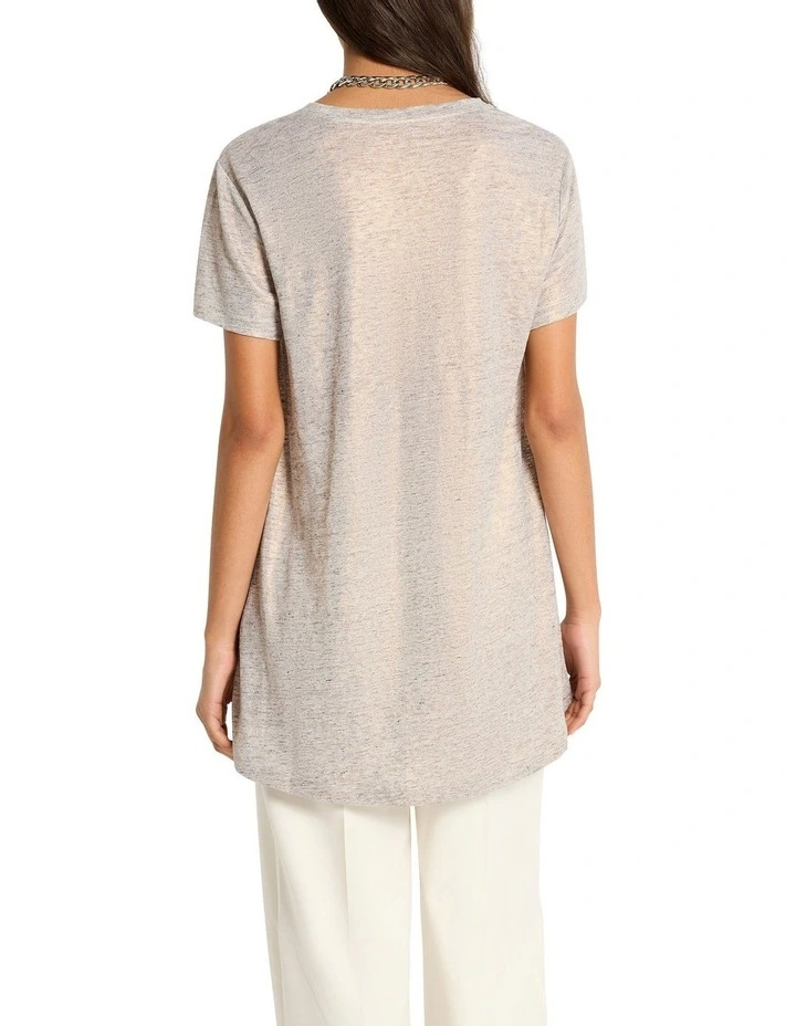 Sass & Bide Foil Synergy Tee in Gun Metal | MYER