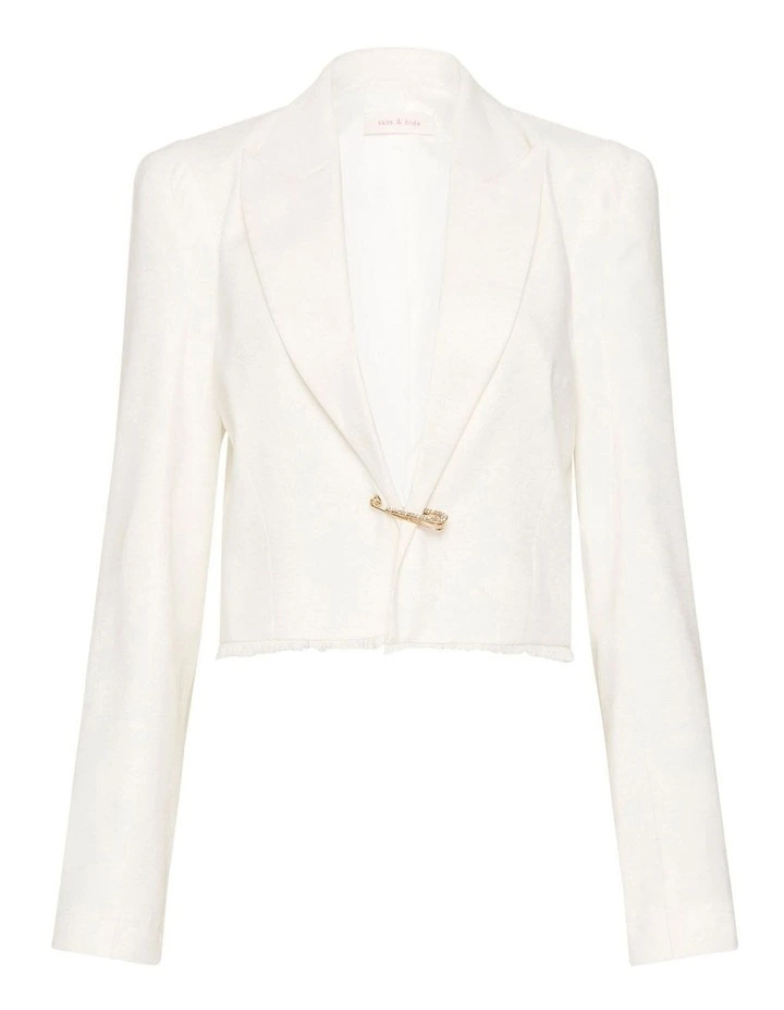Sass & Bide Punctured Ego Cropped Jacket in White | MYER
