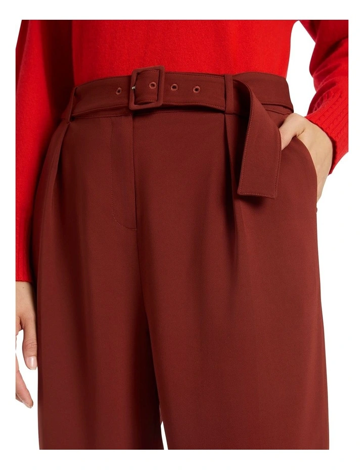 David Lawrence Cinda Crepe Pant in Walnut | MYER
