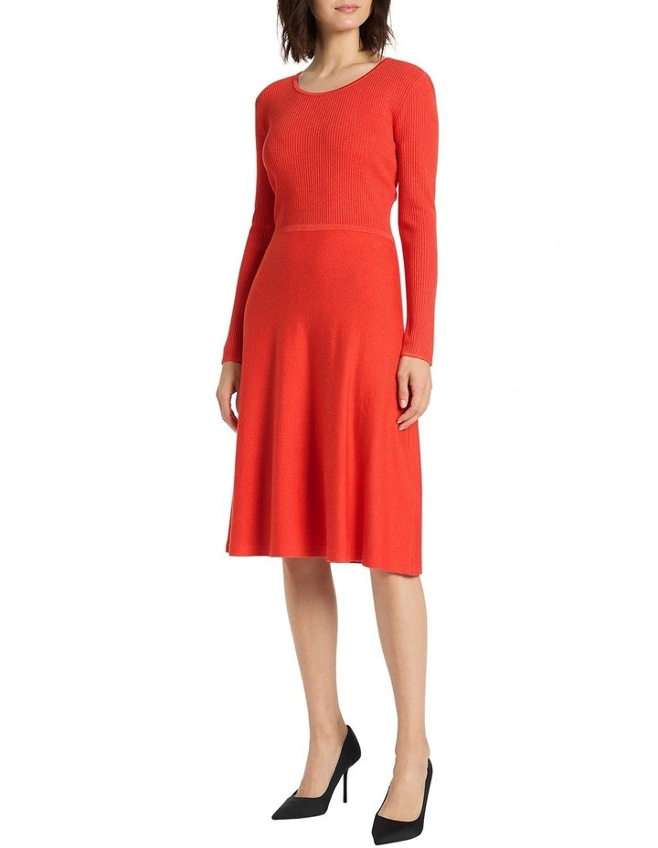 David Lawrence Sawyer Shimmer Knit Dress in Saffron Sparkle | MYER