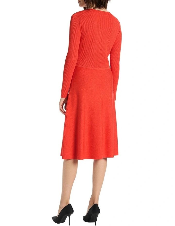 David Lawrence Sawyer Shimmer Knit Dress in Saffron Sparkle | MYER