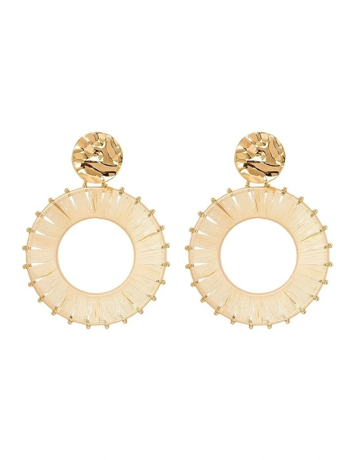 David Lawrence Thread Wrap Statement Earring in Ivory | MYER
