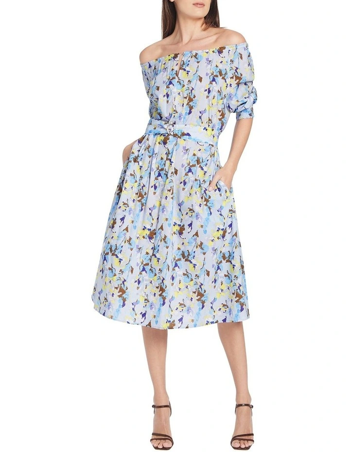David Lawrence Nari Cotton Dress in Pansy Multi | MYER