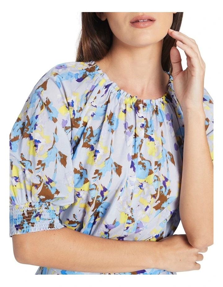 David Lawrence Nari Cotton Dress in Pansy Multi | MYER