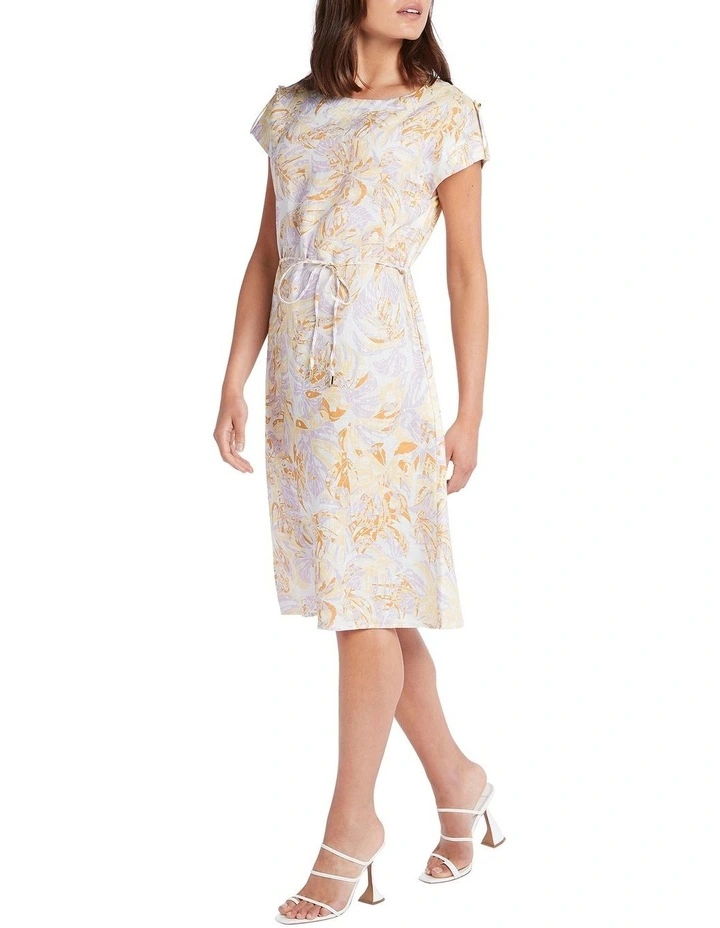 David Lawrence Philys Linen Shift Dress in Multi | MYER