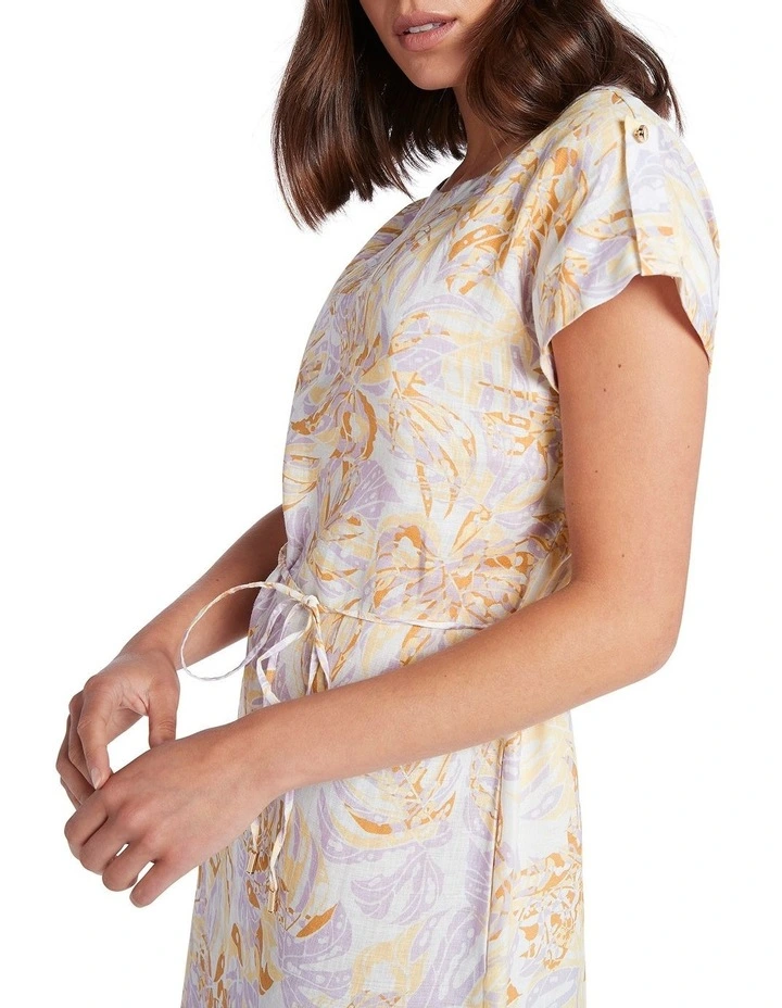 David Lawrence Philys Linen Shift Dress in Multi | MYER