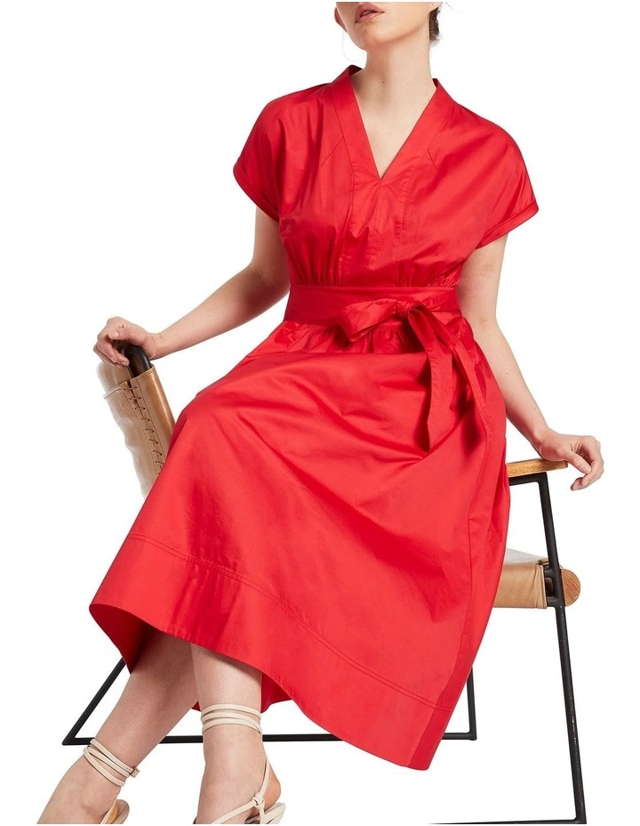 David Lawrence Constance Cotton Dress in Pop Watermelon | MYER