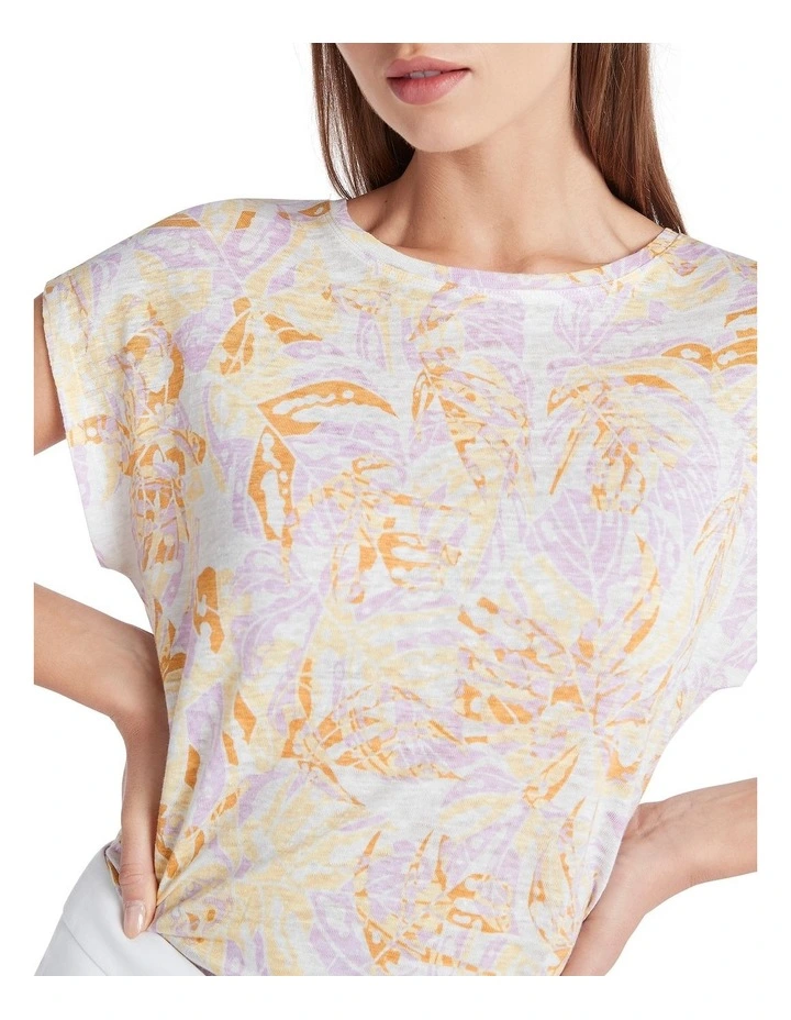 David Lawrence Philys Linen Tee in Multi | MYER