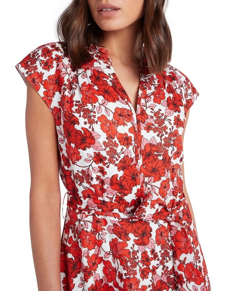 David Lawrence Bobbi Linen Dress in Poppy | MYER