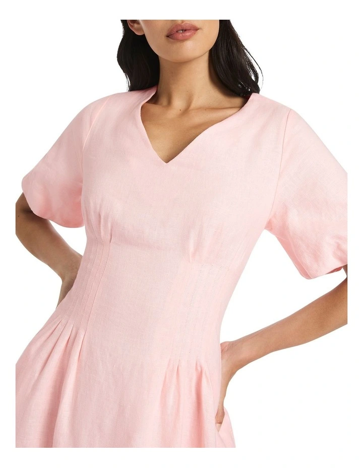 David Lawrence Dione Linen Dress in Pink | MYER