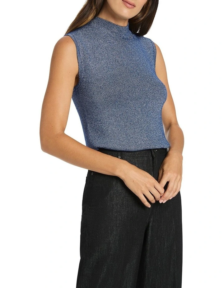 David Lawrence Galea Sleeveless Shimmer Knit in Grey | MYER