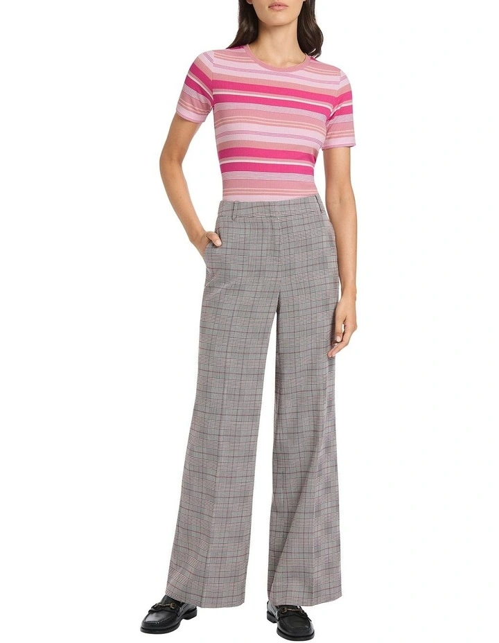 David Lawrence Tinsley Stripe Tee in Pink Multi | MYER