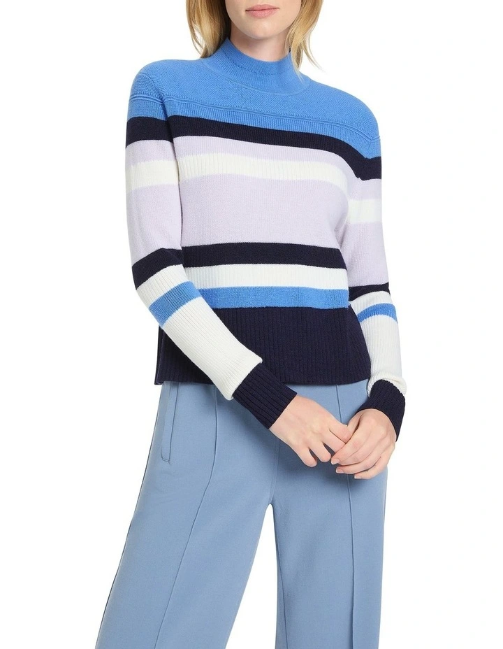 David Lawrence Mattea Striped Knit in Multi | MYER