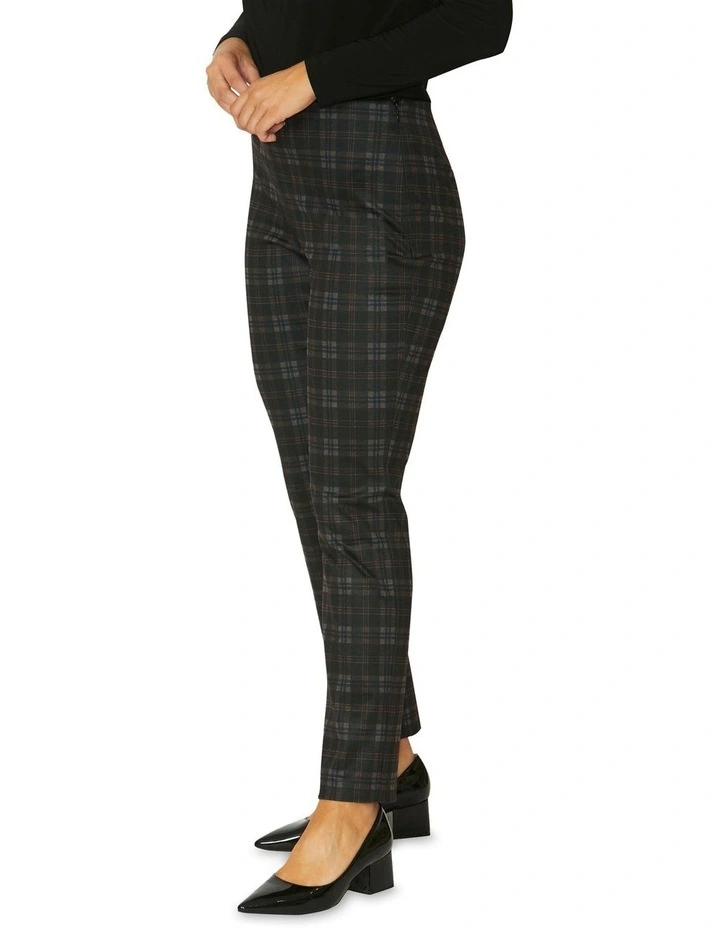 Anthea Crawford Anna Check Ponti Pant in Brown | MYER