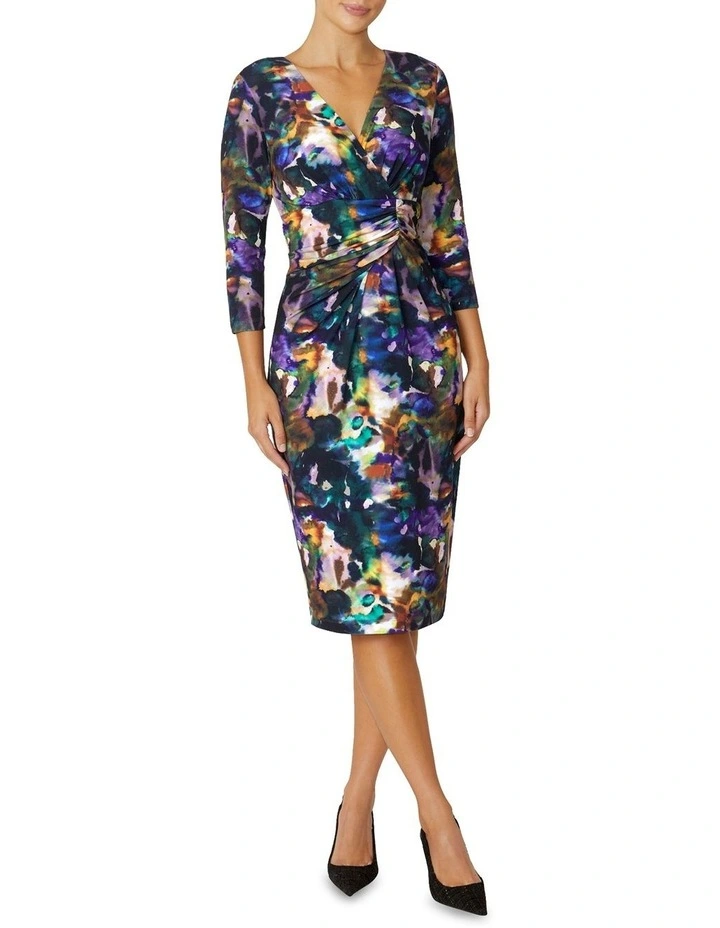Anthea Crawford Emelynn Marble Dress in Navy Multi | MYER