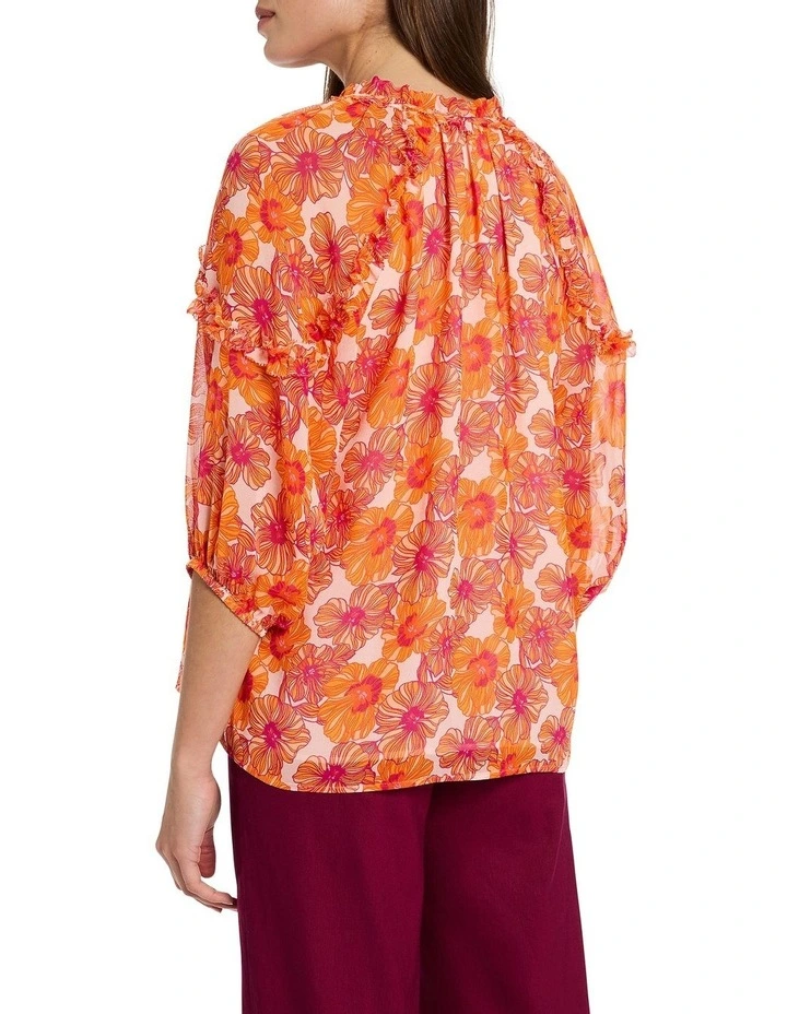 Marcs Bloom! Shake The Room Blouse in Orange Multi | MYER