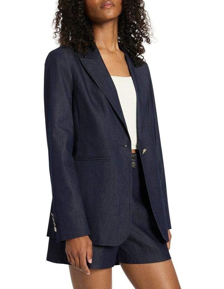 Marcs Spencer Smart Denim Blazer in Indigo | MYER