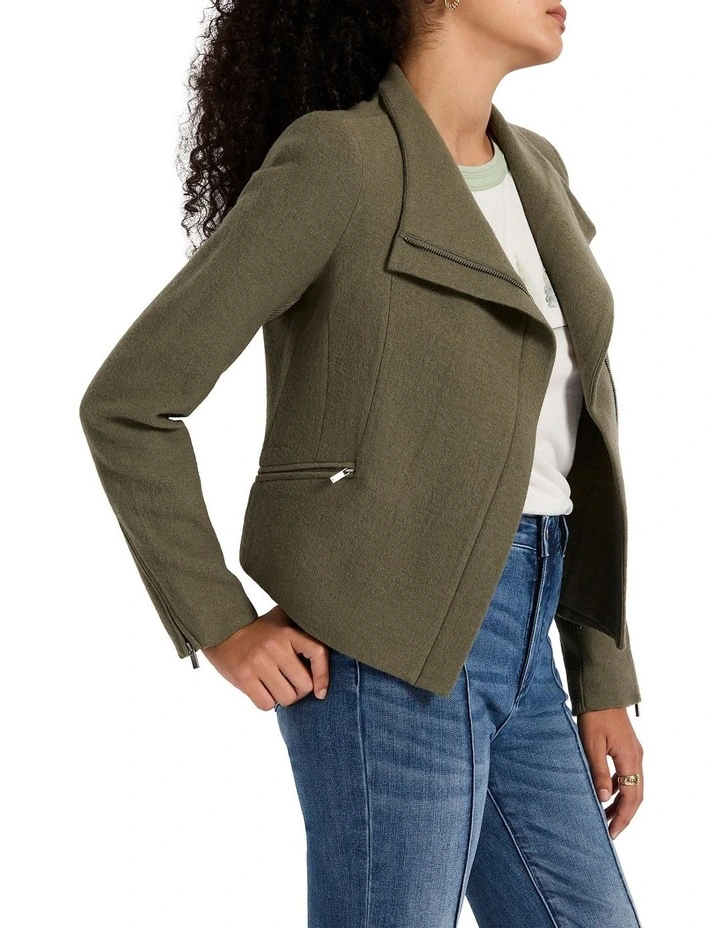 Marcs Lani Felted Wool Jacket in Tea Leaf | MYER
