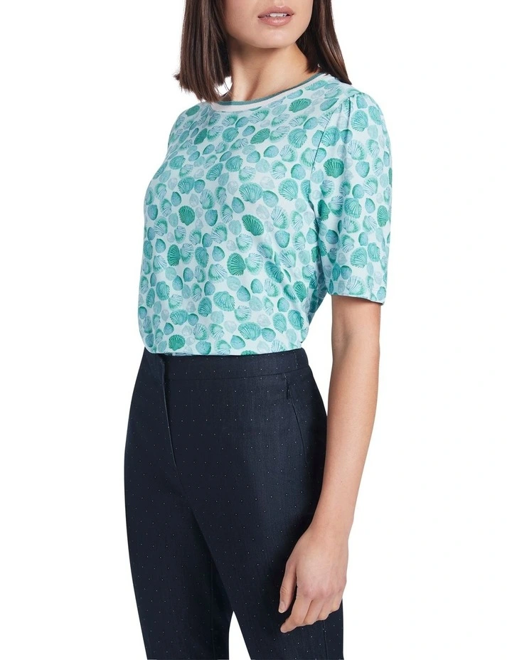 Marcs Saved By The Shell Tee in Turquoise Multi | MYER