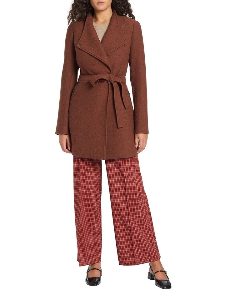 Marcs Ruby Felted Wool Coat in Brown | MYER