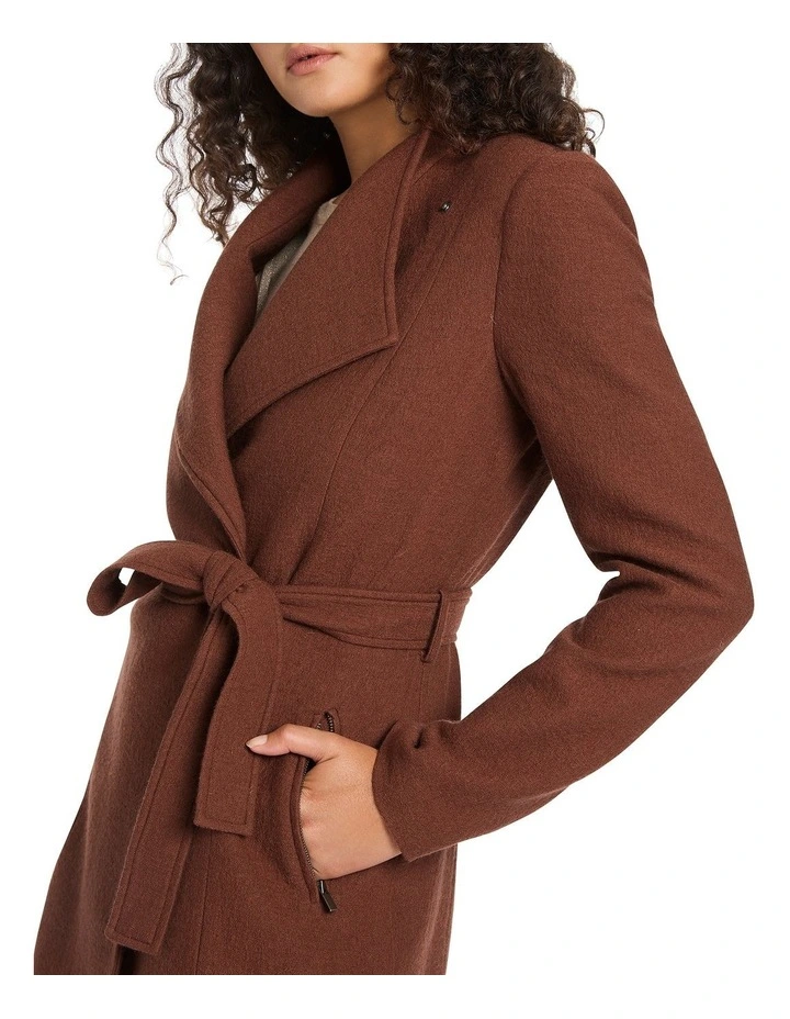 Marcs Ruby Felted Wool Coat in Brown | MYER