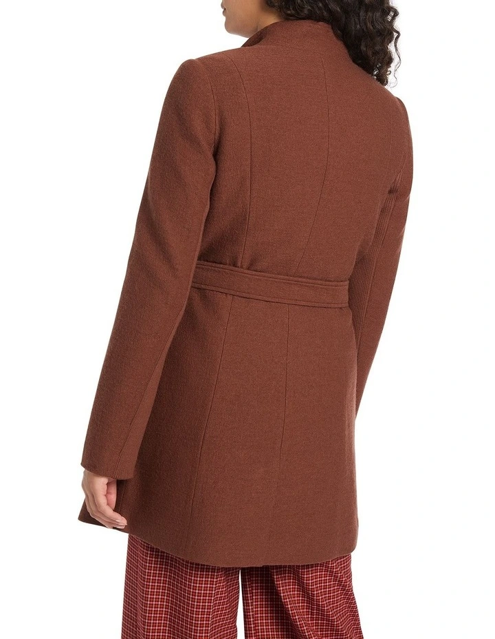 Marcs Ruby Felted Wool Coat in Brown | MYER