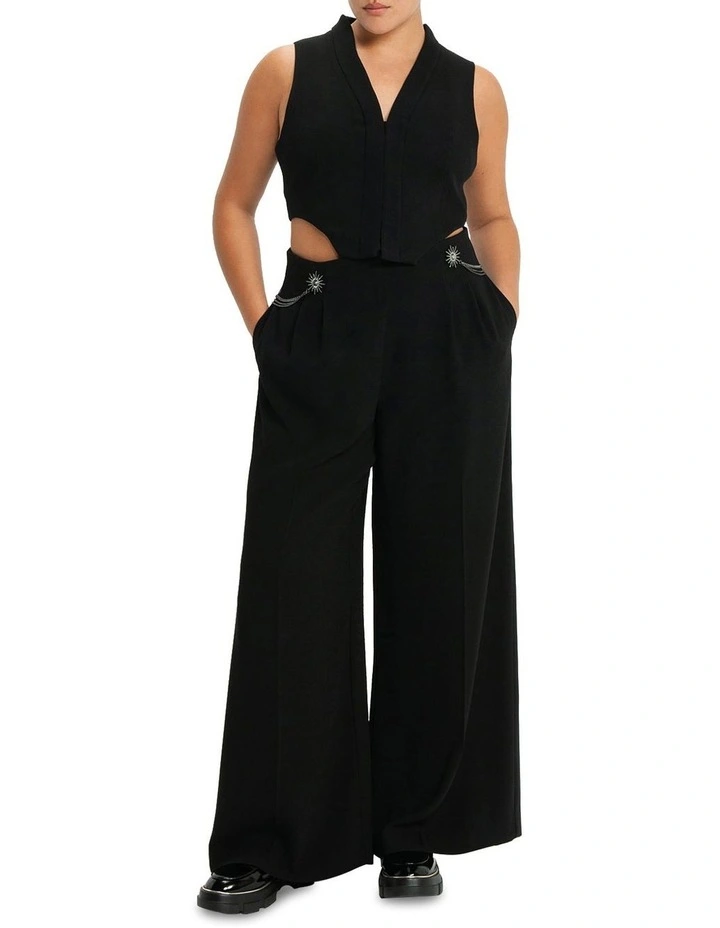 Cue Cut Out Back Vest in Black | MYER