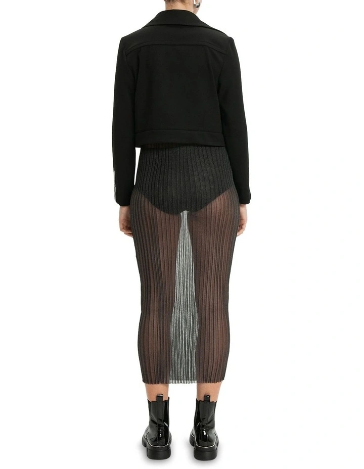 Cue Cocoon Biker Jacket in Black | MYER