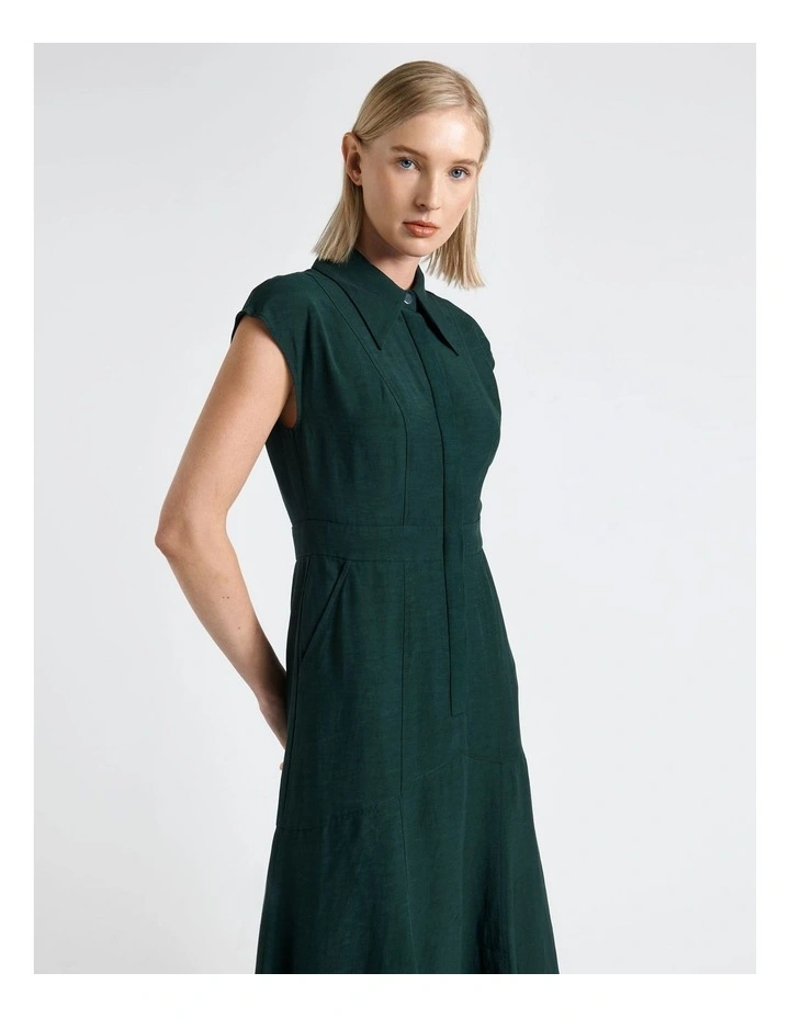 Cue Viscose Blend Midi Shirt Dress In Black MYER Cue Viscose Blend Midi Shirt Dress In Black MYER