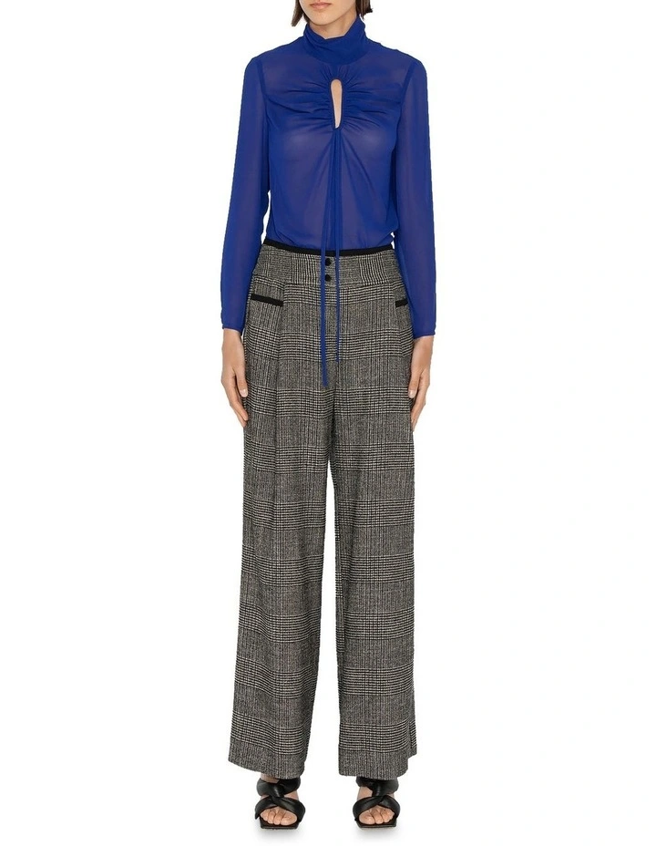 Cue Tweed Check Pant in Grey | MYER