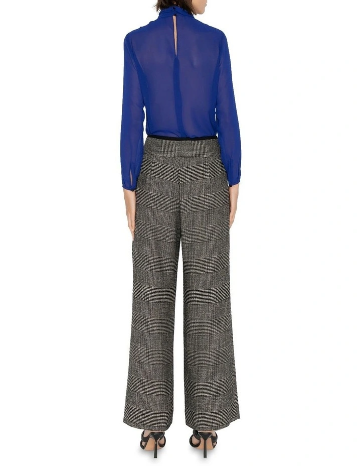 Cue Tweed Check Pant in Grey | MYER