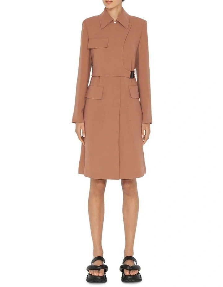 Cue Soft Layered Trench in Clay | MYER
