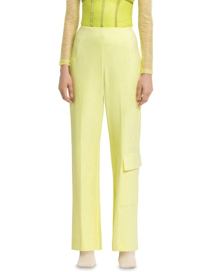 Cue Soft Lime Utility Pant in Yellow | MYER