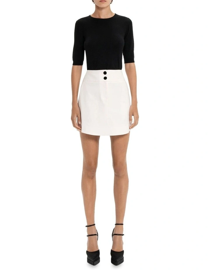 Cue Elbow Sleeve Round Neck Knit in Black | MYER