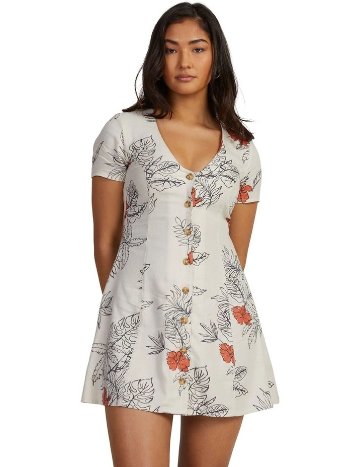 RVCA Tropicalsy Understated Dress in Beige | MYER