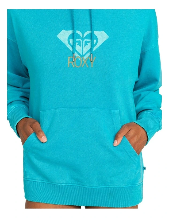 Roxy Life Warm Blue Hug Oversized Hoodie in Barrier Reef | MYER