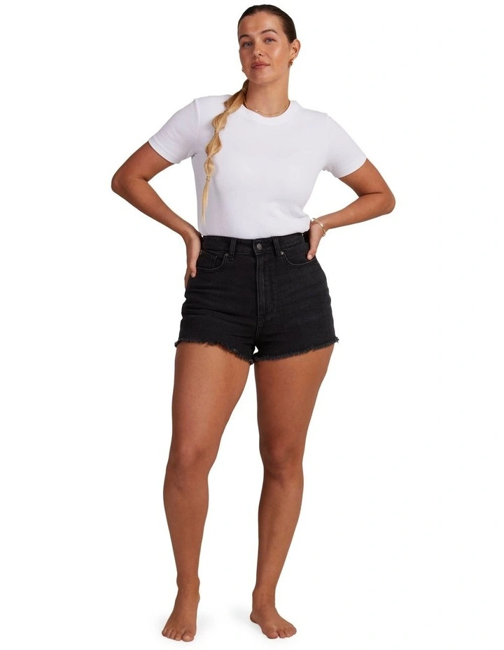 Roxy Eva Denim Shorts in Anthracite | MYER