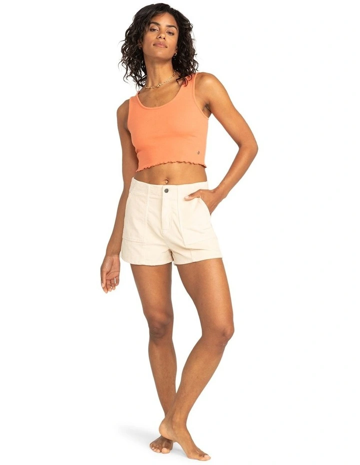 Roxy Keep It Wavy Ribbed Tank Top in Apricot Brandy | MYER