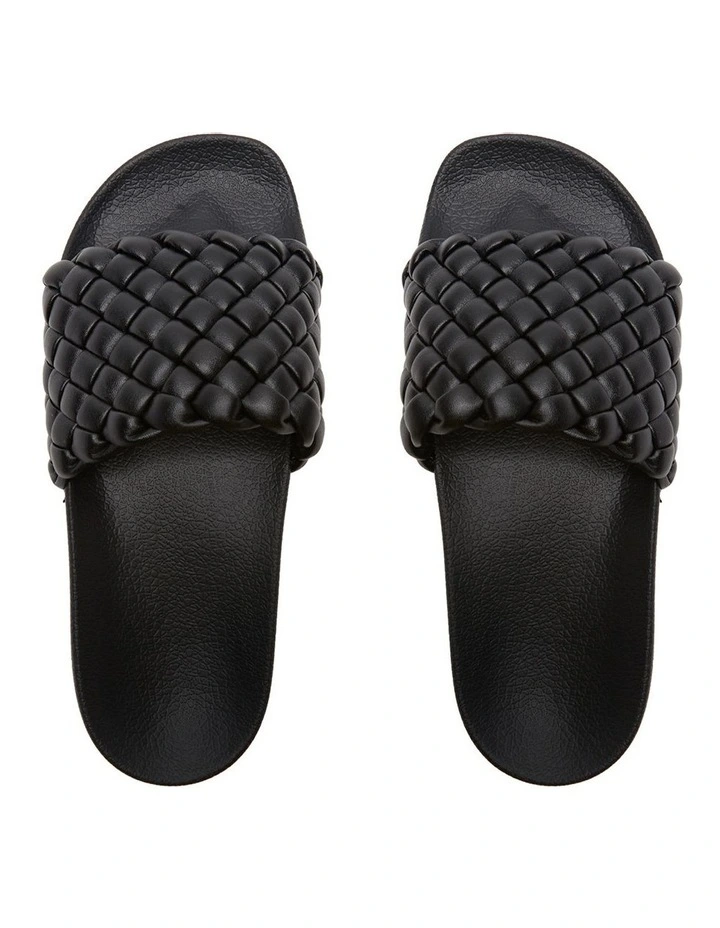Roxy Slippy Puff Slider Sandals in Black | MYER